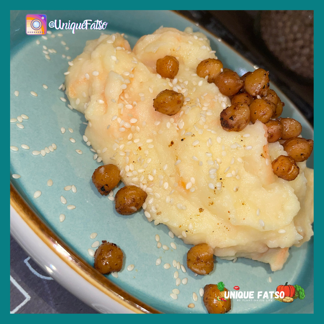 Plant-Based: Roasted Chickpeas, Mashed Potatoes and Sesame Seeds ...